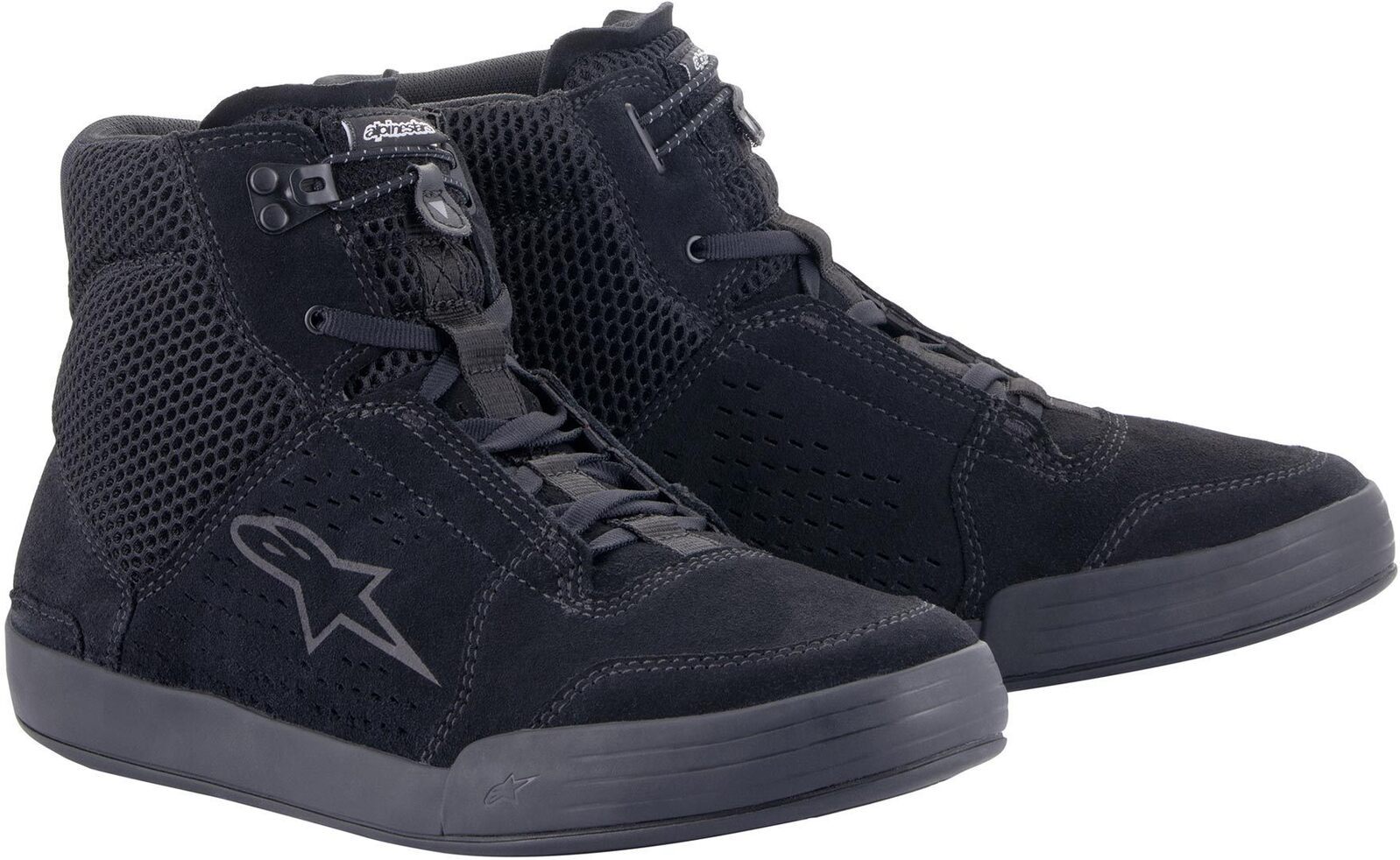 ALPINESTARS CHROME AIR RIDE SHOE BLACK BLACK