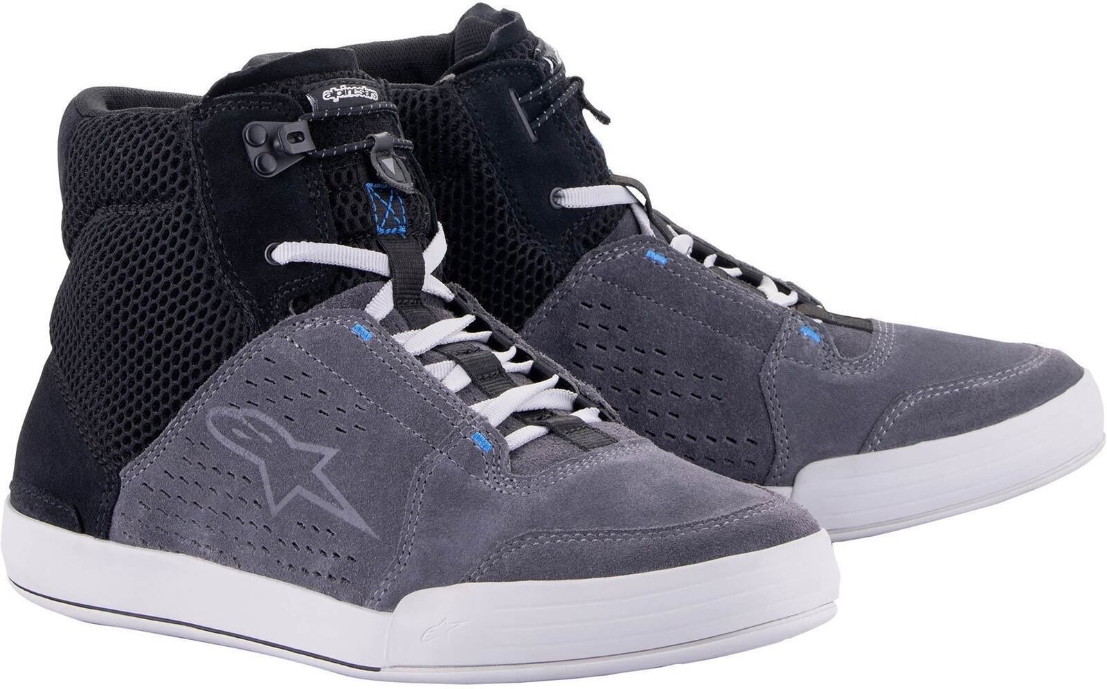 ALPINESTARS CHROME AIR RIDE SHOE BLACK GRAY BLUE