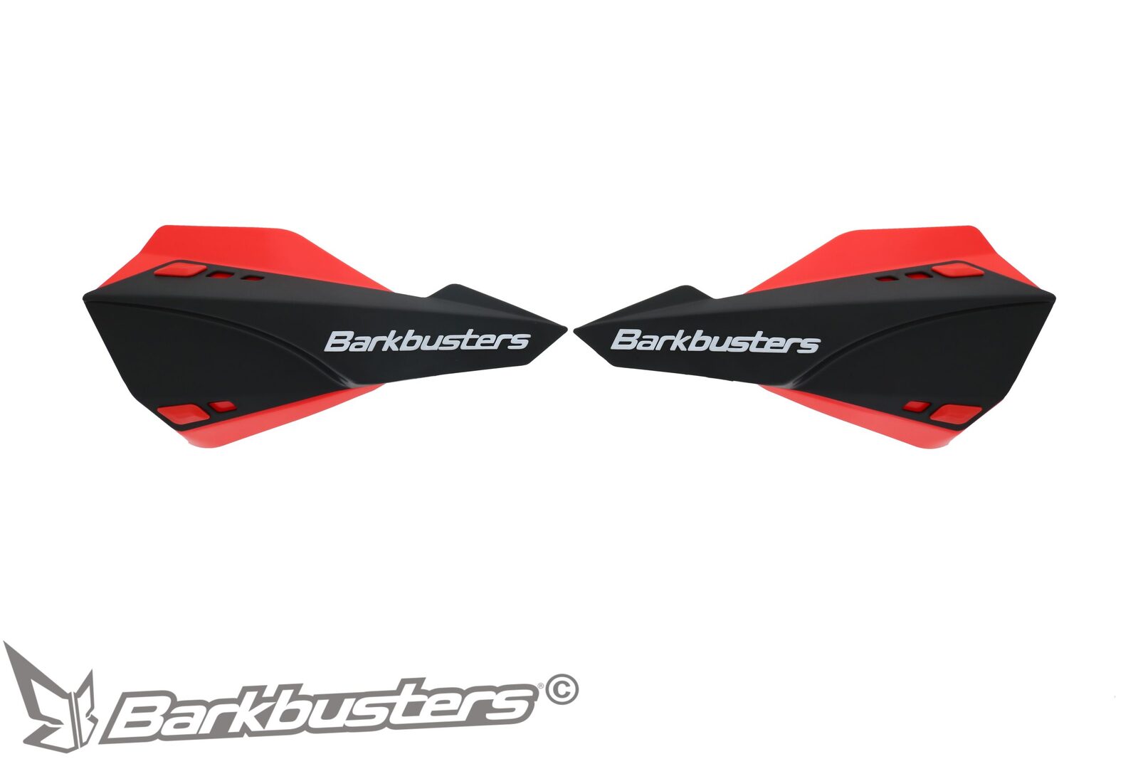 BARKBUSTERS SABRE MX/ENDURO HANDGUARD - BLACK RED (WITH WIND DEFLECTORS)