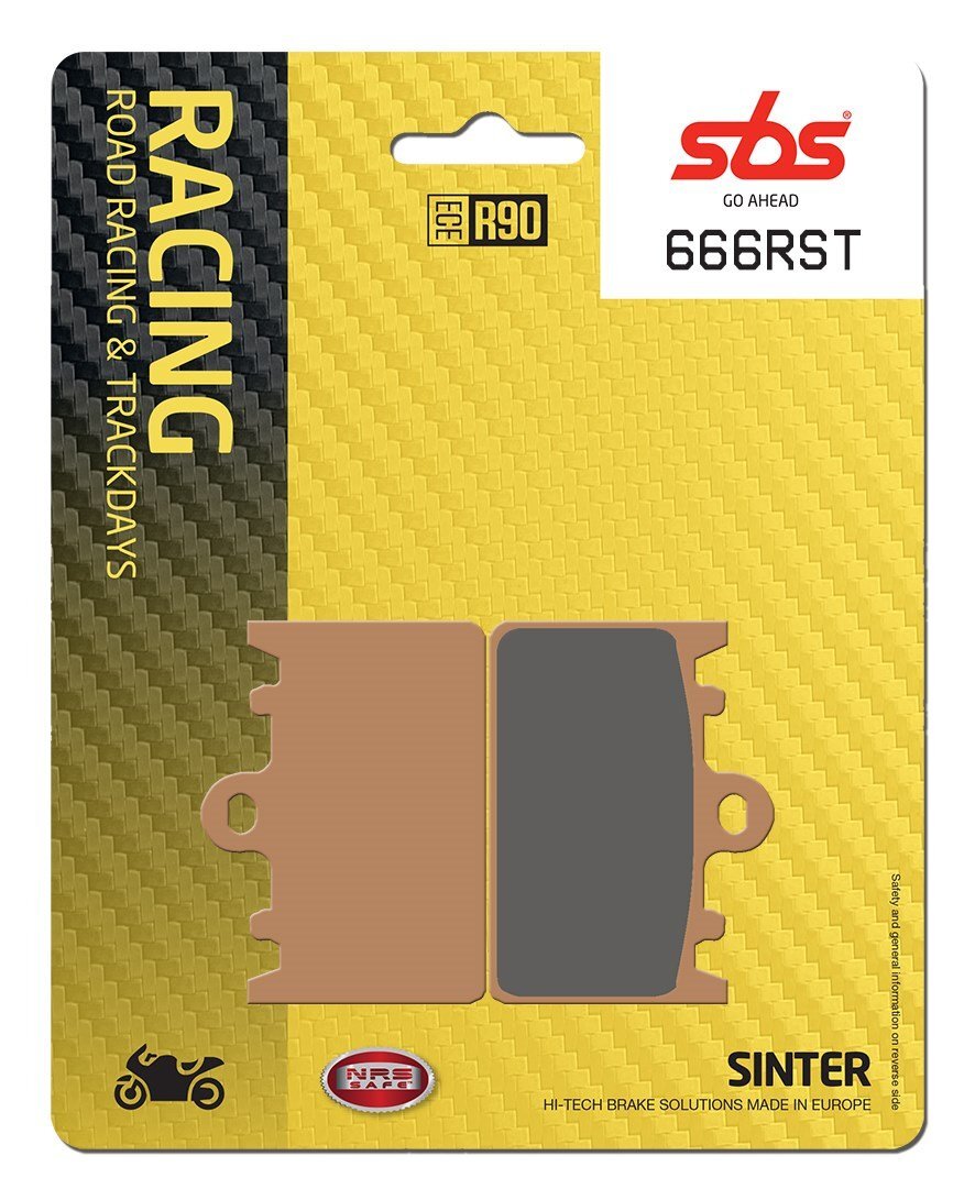 SBS 666RST FRONT PADS - SINTER ROAD RACE TRACK